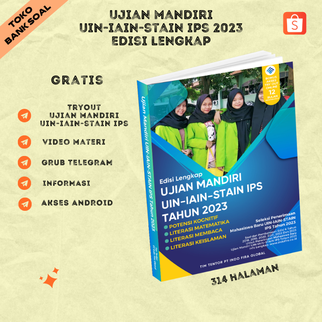 Jual TERBARU! Buku UJIAN MANDIRI UIN-IAIN-STAIN IPS 2024 (Edisi Lengkap) | Shopee Indonesia