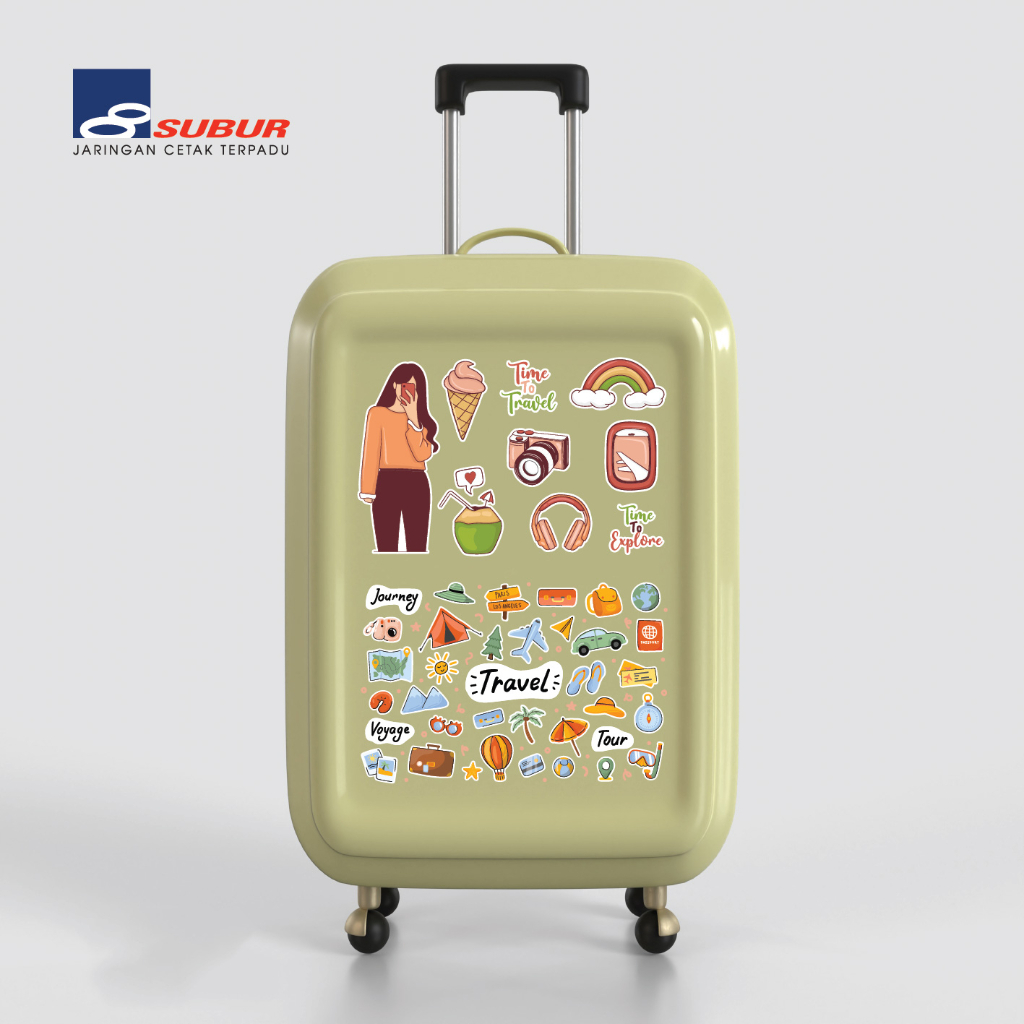 Jual Min Order 4 set - Sticker Set Koper Print Sticker VINYL Koper ...