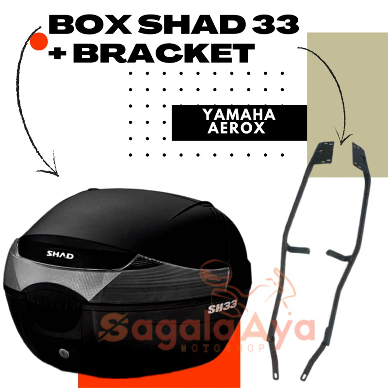 Jual Promo Paket Box SHAD 33 SH 33 dan Bracket SHAD YAMAHA AEROX ...