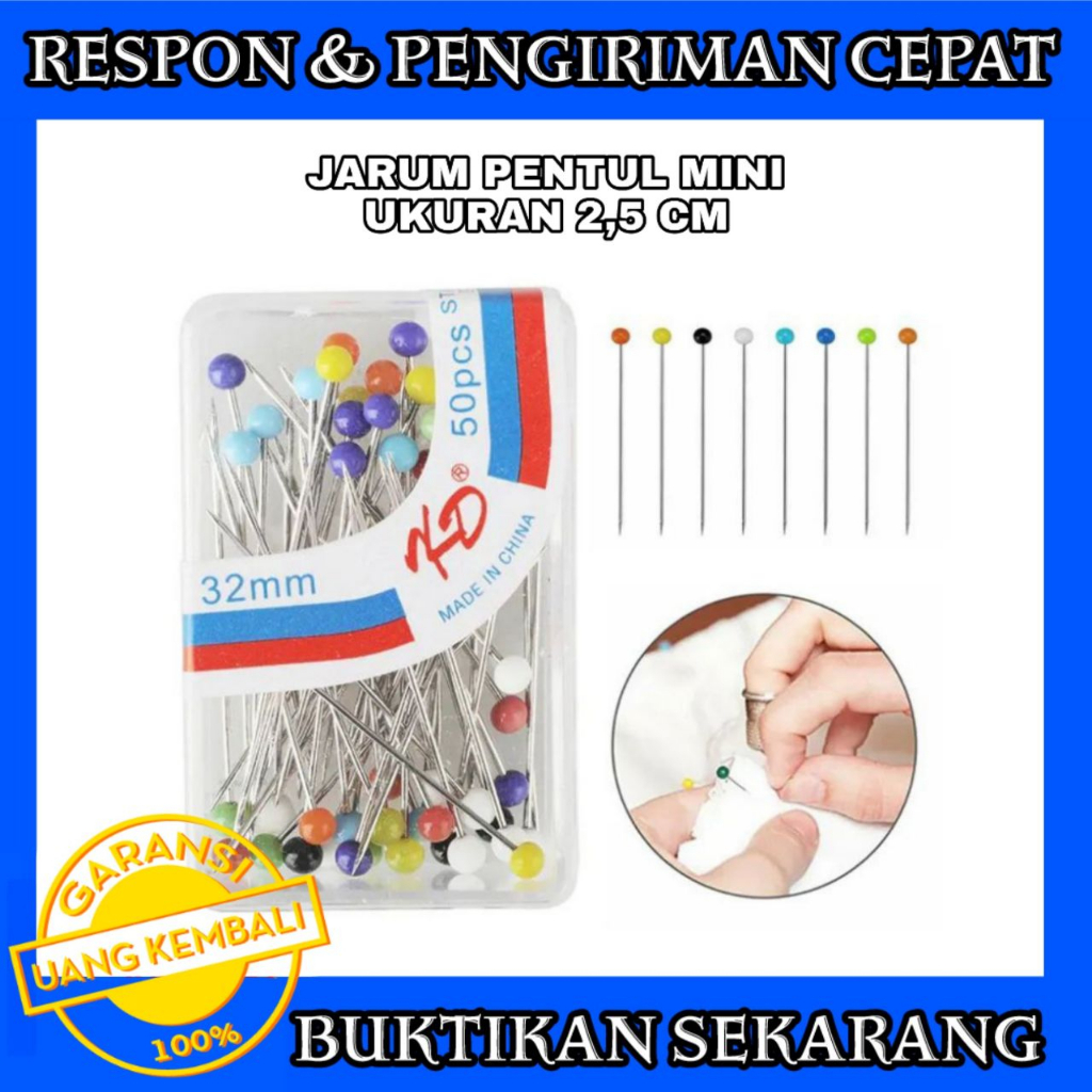 Jual Jarum Pentul Mini Ukuran 2,5 Cm 1 Box Isi 50 Pcs | Shopee Indonesia