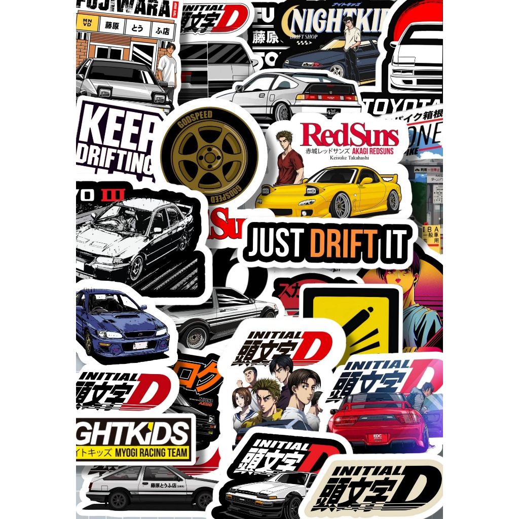 Jual STIKER STICKER AESTHETIC MURAH 20 PCS STICKER INITIAL D DRIFT JDM ...