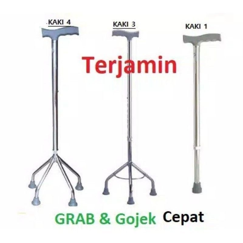 Jual TONGKAT KAKI 3/TONGKAT KAKI 4/TONGKAT LURUS/TONGKAT LIPAT | Shopee ...