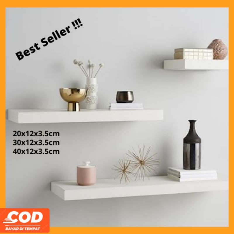 Jual Rak Ambalan Dinding Minimalis Susun Kayu Aesthetic Gantung Tempel ...