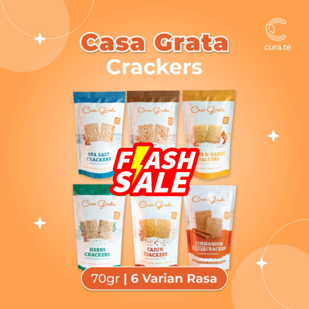 Jual CASA GRATA CRACKERS 70GR / 20GR SNACK VEGAN | CEMILAN SEHAT ...