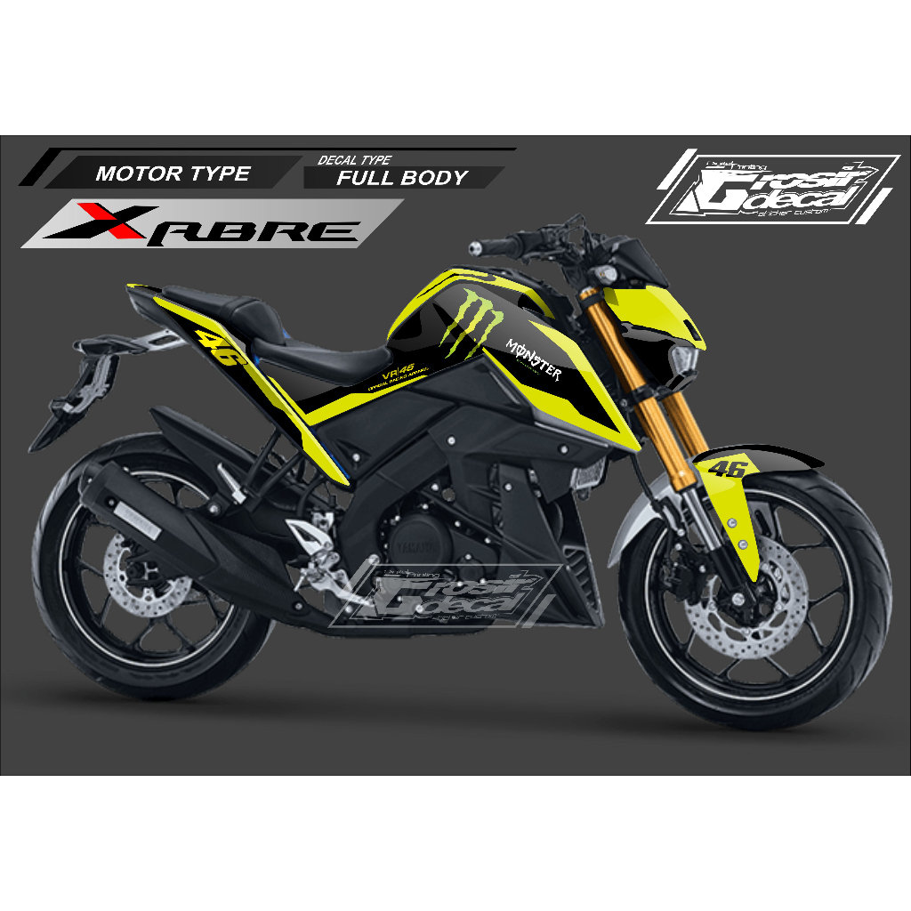 Jual Sticker Stiker Yamaha Xabre Full Body Fullset Free Custom Stiker ...