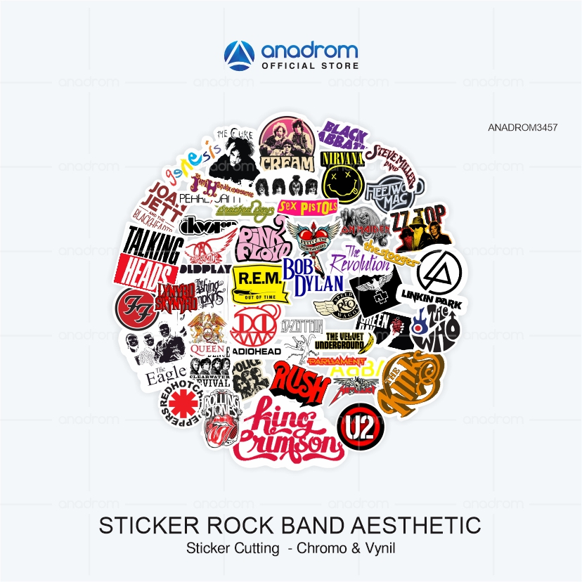 Jual Sticker Rock Band Aesthetic | Sticker Aesthetic | Anadrom 3457 ...