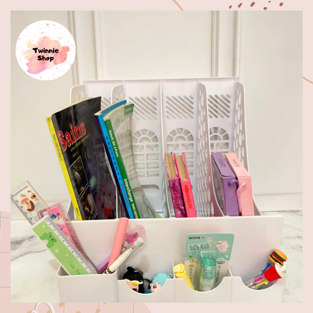 Jual RAK ORGANIZER PLASTIK 8 SEKAT DIY STATIONERY PENYIMPANAN SERBA ...