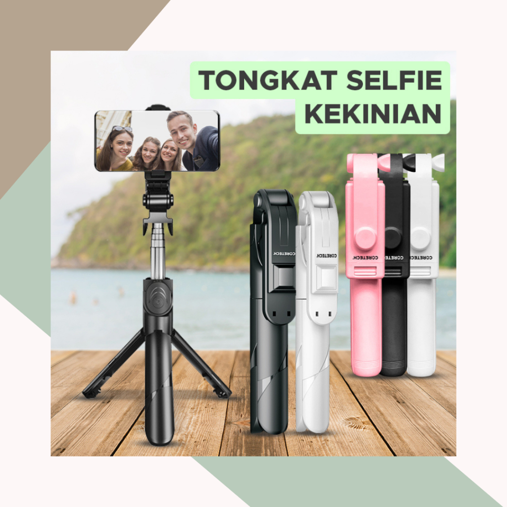 Jual Coretech Vector Tongsis Selfie Stick Tripod Bluetooth Remot ...