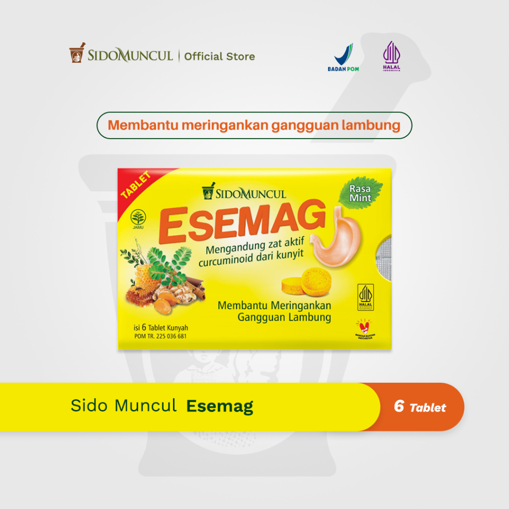 Jual Sido Muncul Esemag 6 Tablet - Sakit Perut Lambung Maag Perih ...