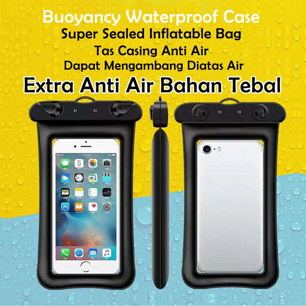 Jual Waterproof Phone Case Floating Airbag Mobile Water Proof Bag ...
