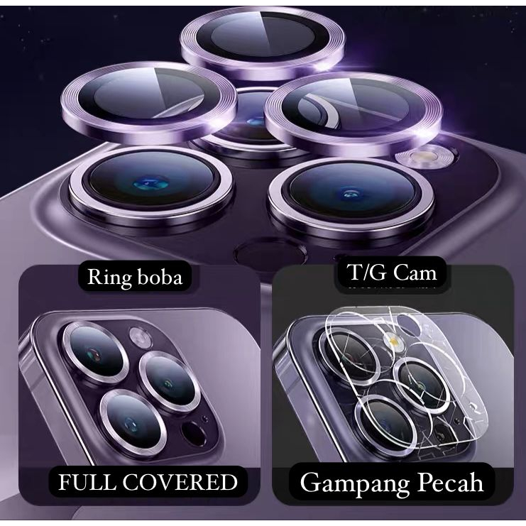 Jual [3 PCS/1 SET ] RING PROTECTOR CAMERA IPHONE 15 PROMAX 15 PRO 14 ...