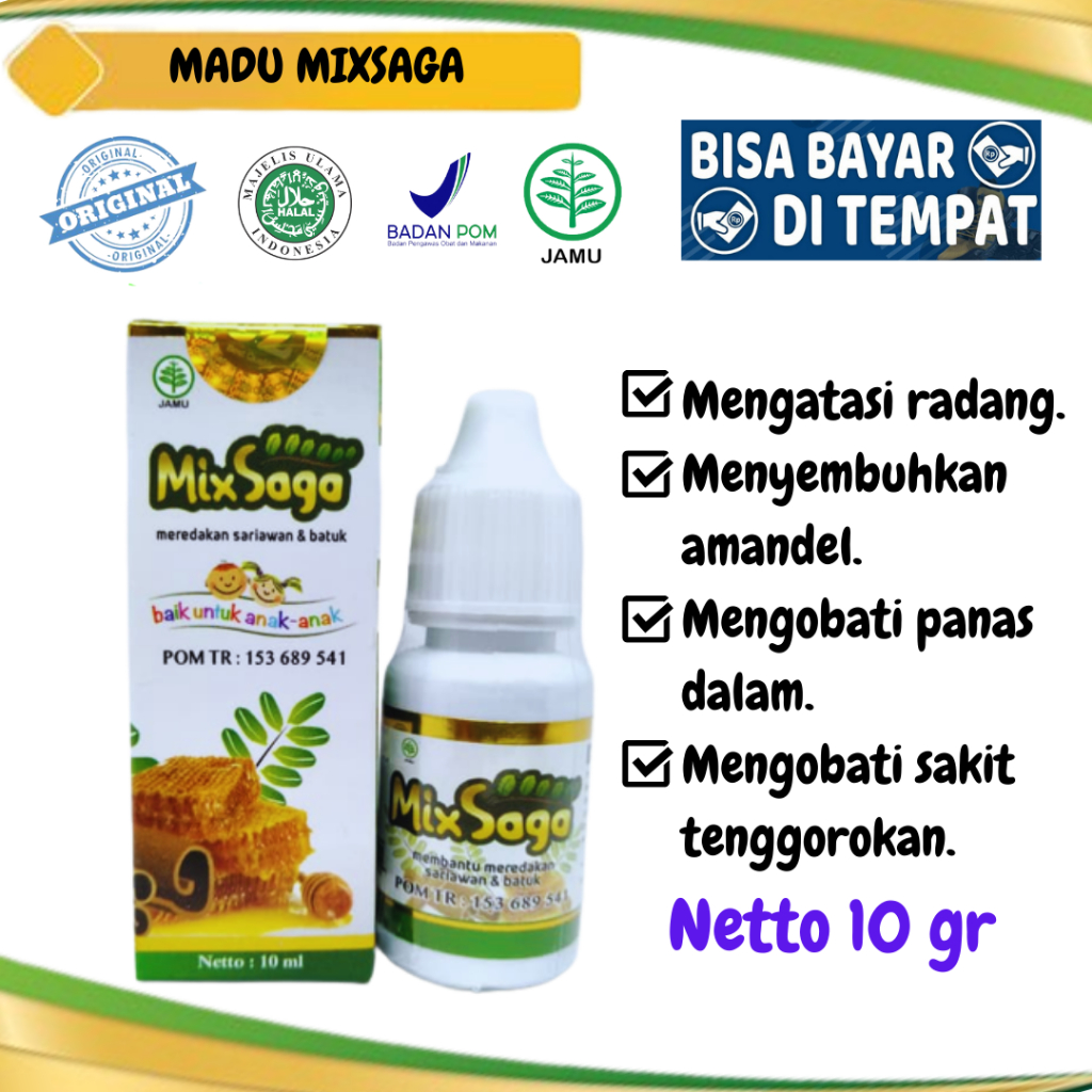 Jual Mix saga obat tetes herbal daun saga untuk batuk dan sariawan ...