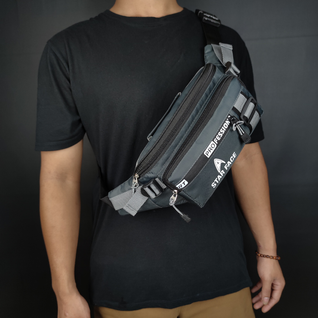 Jual Tas Pria Waistbag Bahan Nilon Parasut STARFACE Terbaru Tas ...