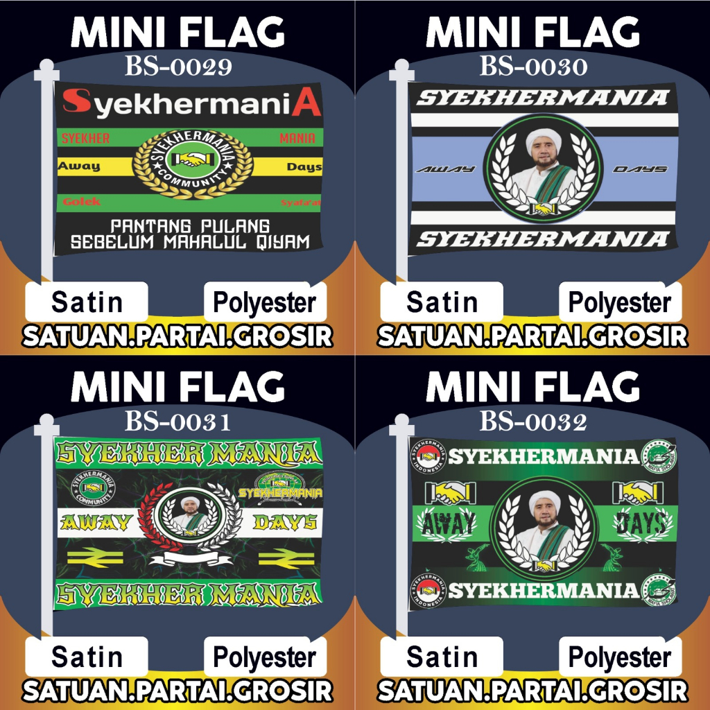 Jual PROMO CETAK BENDERA PRINTING SYEKHERMANIA V8/DESAIN BENDERA ...