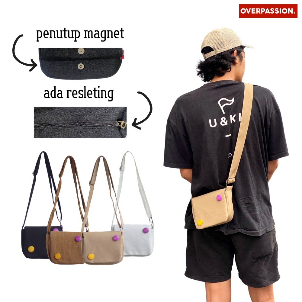 Jual Tas Kanvas Mini , Tas Selempang Canvas Kecil Pria dan Wanita ...