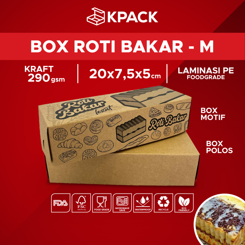 Jual Dus Roti Bakar Bandung / Box Roti Bakar / Kemasan Roti Bakar ...