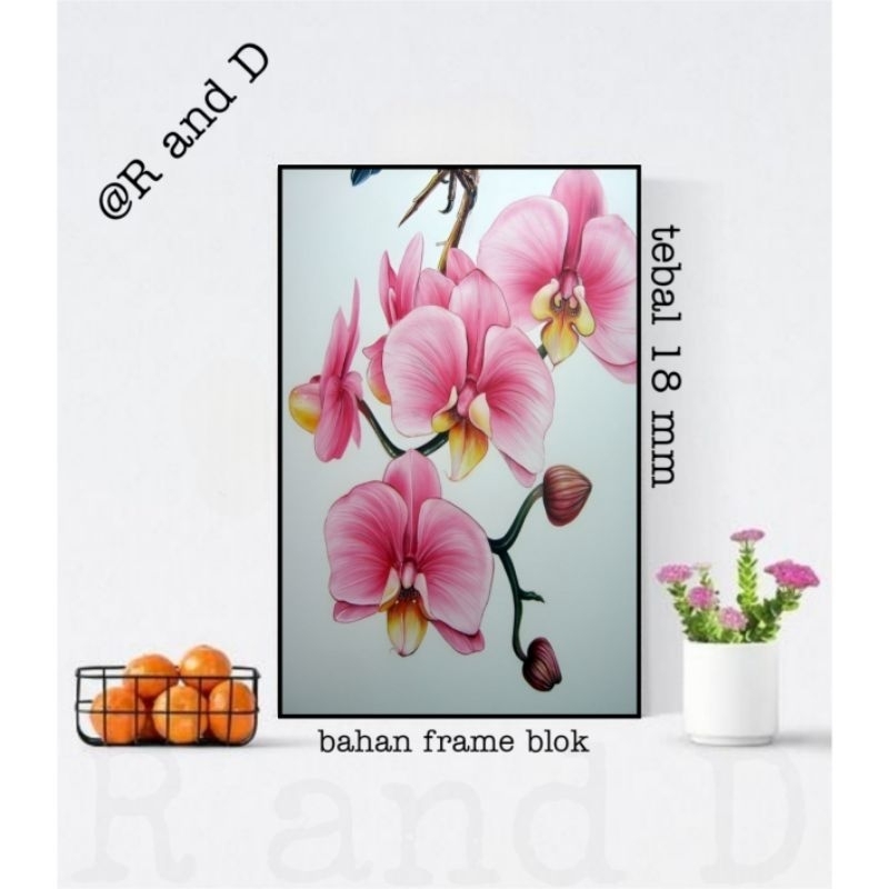 Jual Hiasan Dinding Bunga Anggrek Ukuran 47x31 Dekorasi Dinding Gambar ...