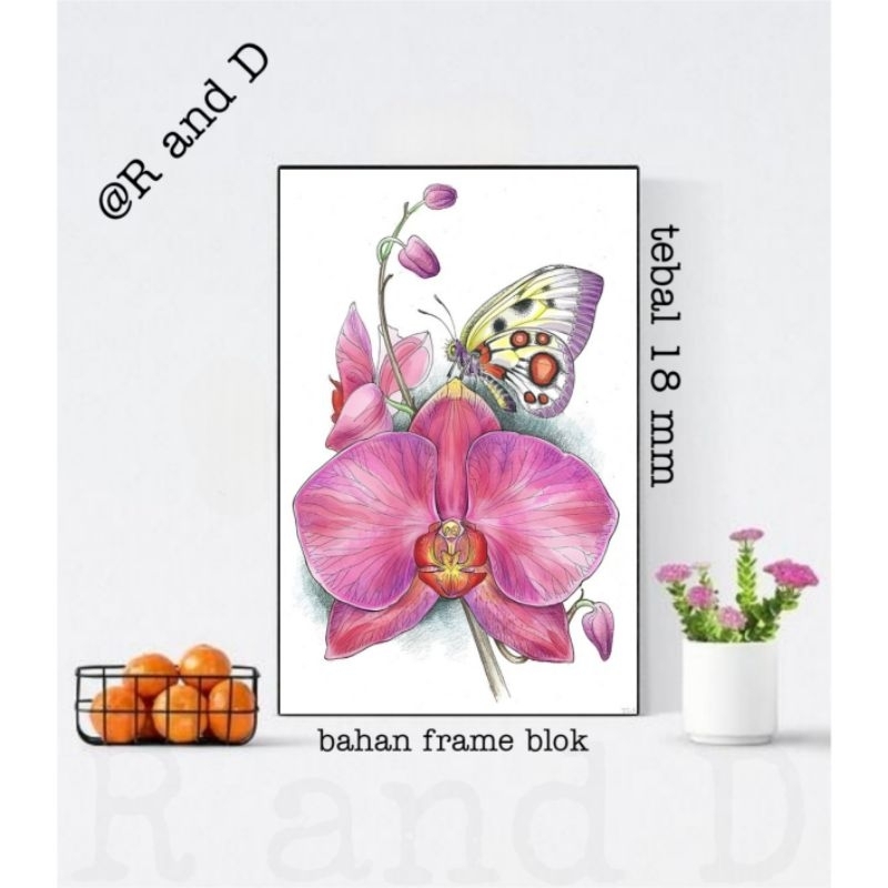 Jual Hiasan Dinding Bunga Anggrek Ukuran 47x31 Dekorasi Dinding Gambar ...