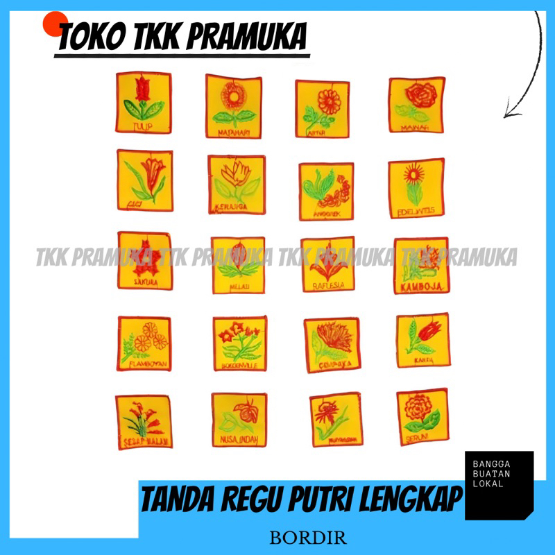 Jual Tanda regu pramuka putri / bunga (lengkap) | Shopee Indonesia