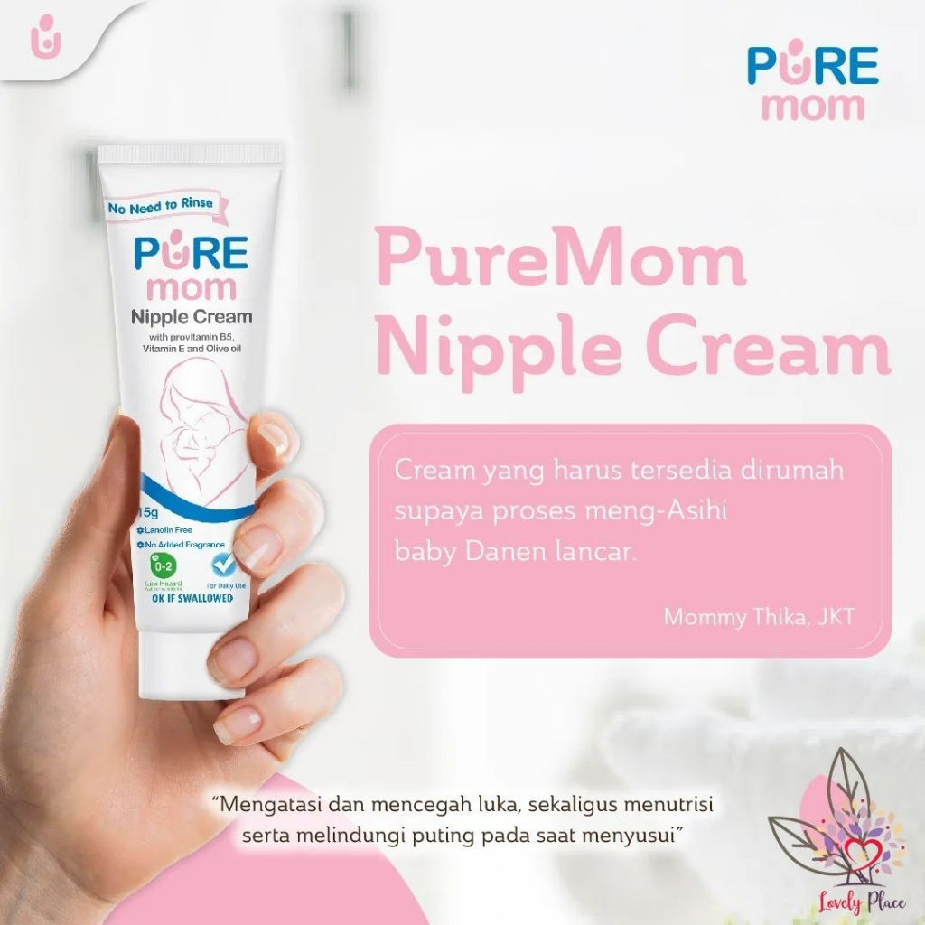 Jual Pure Mom Nipple Cream / Krim Perawatan Puting Ibu Menyusui Pure ...