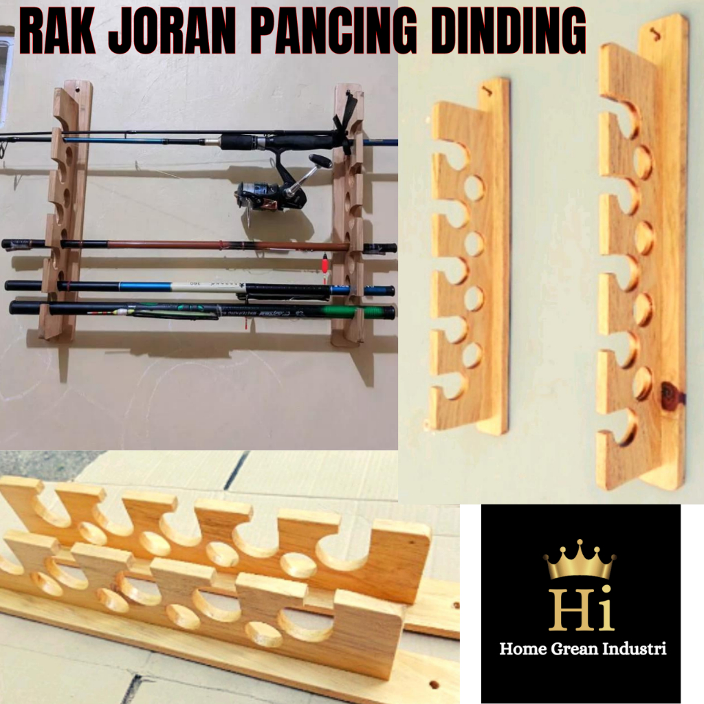 Jual Rak Joran Kayu Tempat Joran Pancing Dinding Rak Joran Portable ...