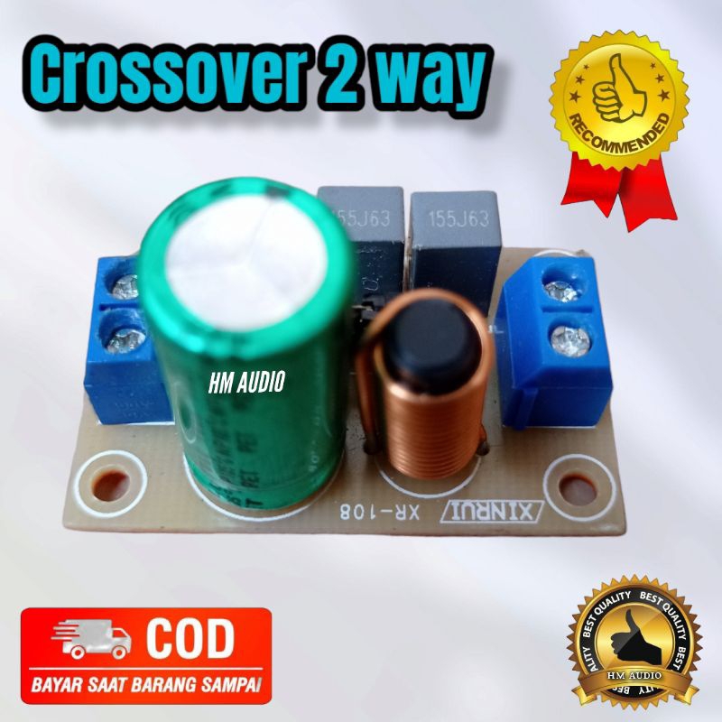 Jual Crossover Pasif 2 way Cross over filter pembagi frekuensi 2 way ...