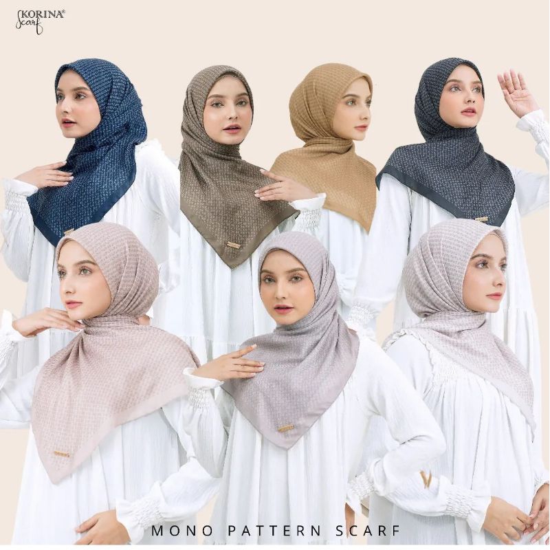 Jual MONO PATTERN SCARF BY KORINA | Shopee Indonesia