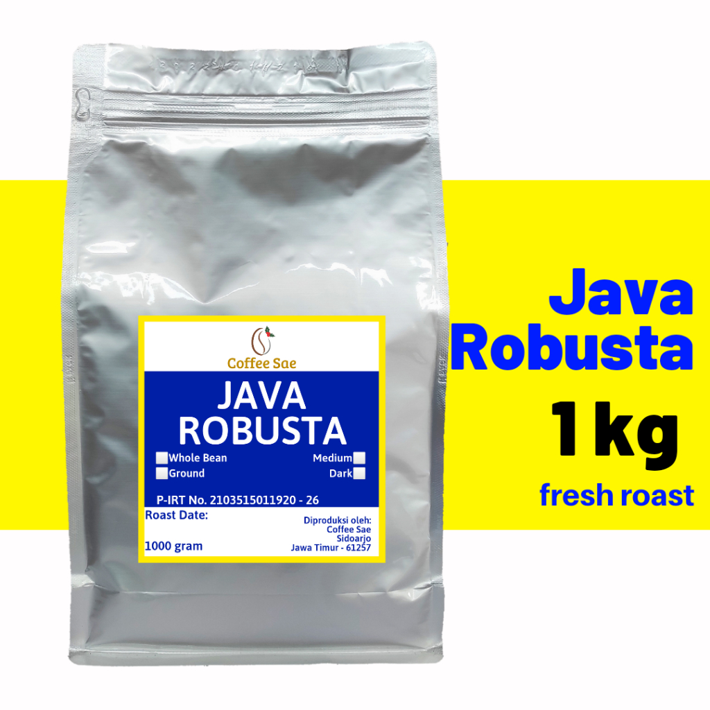 Jual KOPI ROBUSTA JAVA 1 kg BIJI atau BUBUK Roasted Robusta Coffee 1kg | Shopee Indonesia