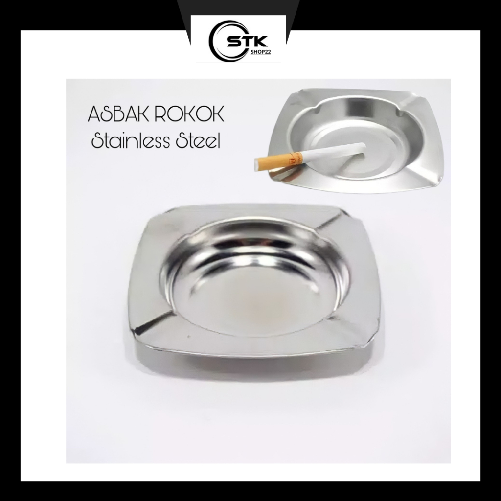 Jual Asbak Rokok Stainless/Asbak Murah kotak/bulat Mangkok Asbak Rokok ...