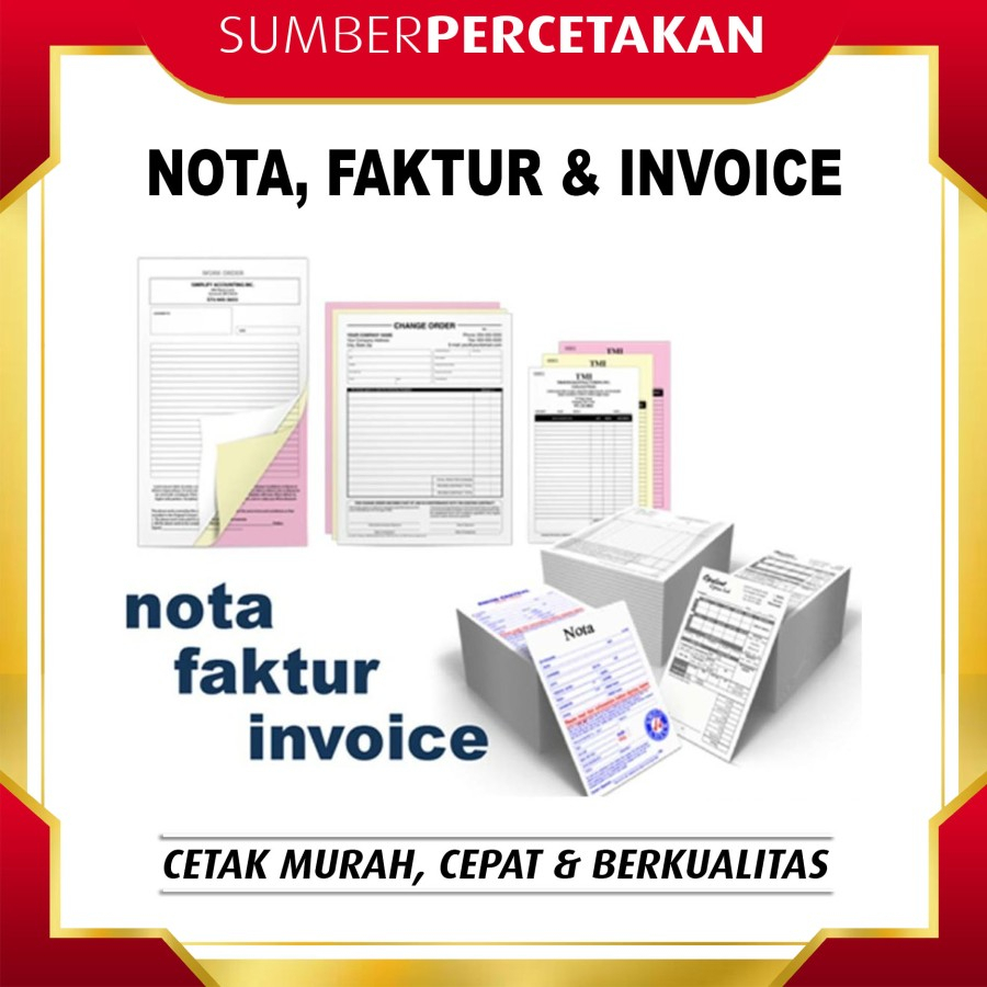 Jual Cetak Nota / Invoice / Surat Jalan / Tanda Terima Ukuran 1/4 folio ...