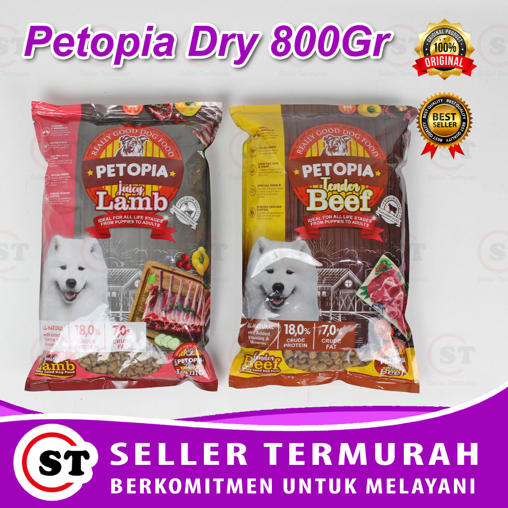 Jual Petopia 800gr Dog Food All Stage Makanan Anjing Kering Dry Food 0 ...