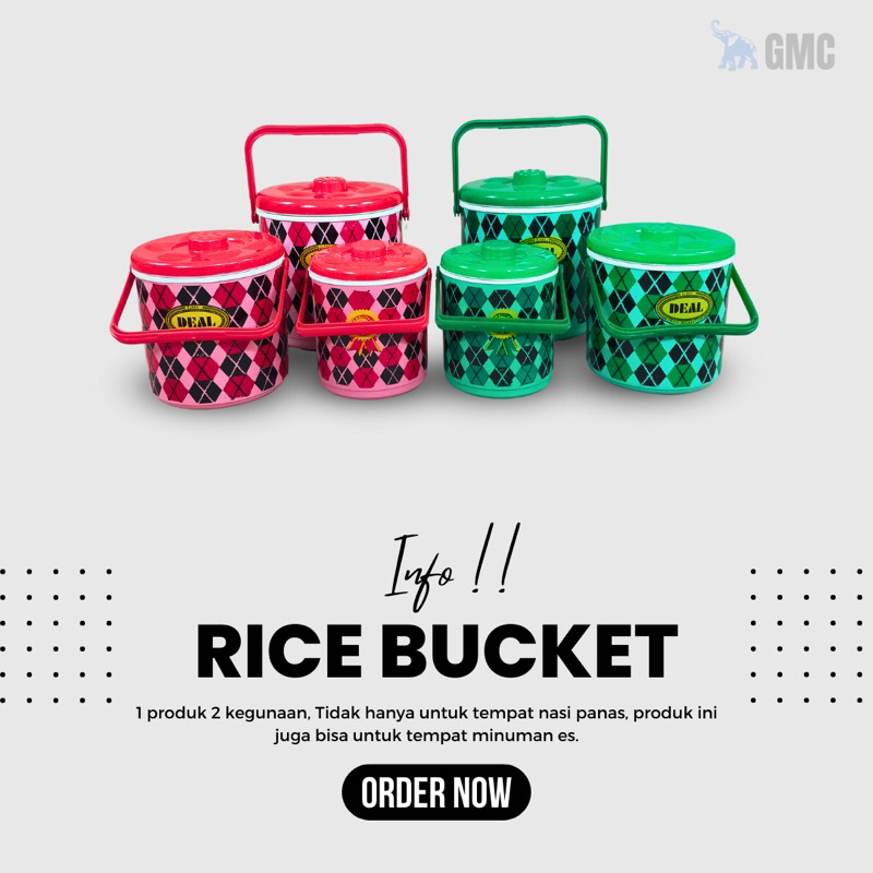 Jual RICE ICE BUCKET 10 LT ( TEMPAT NASI ) | Shopee Indonesia