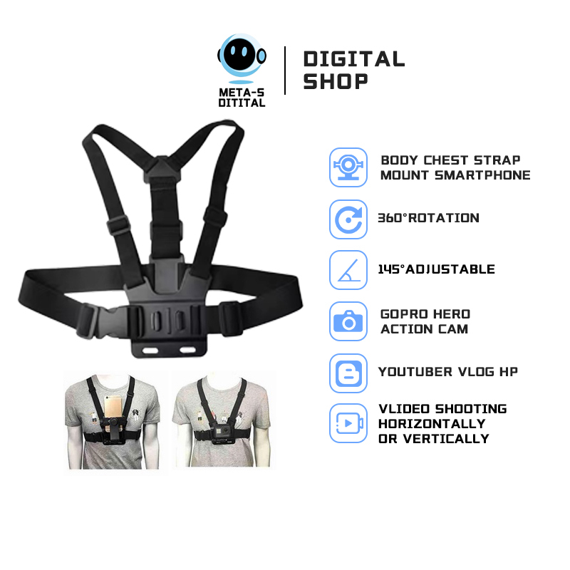 Jual Chest Strap Harness Ponsel Dada Mount Smartphone GoPro Hero Action ...