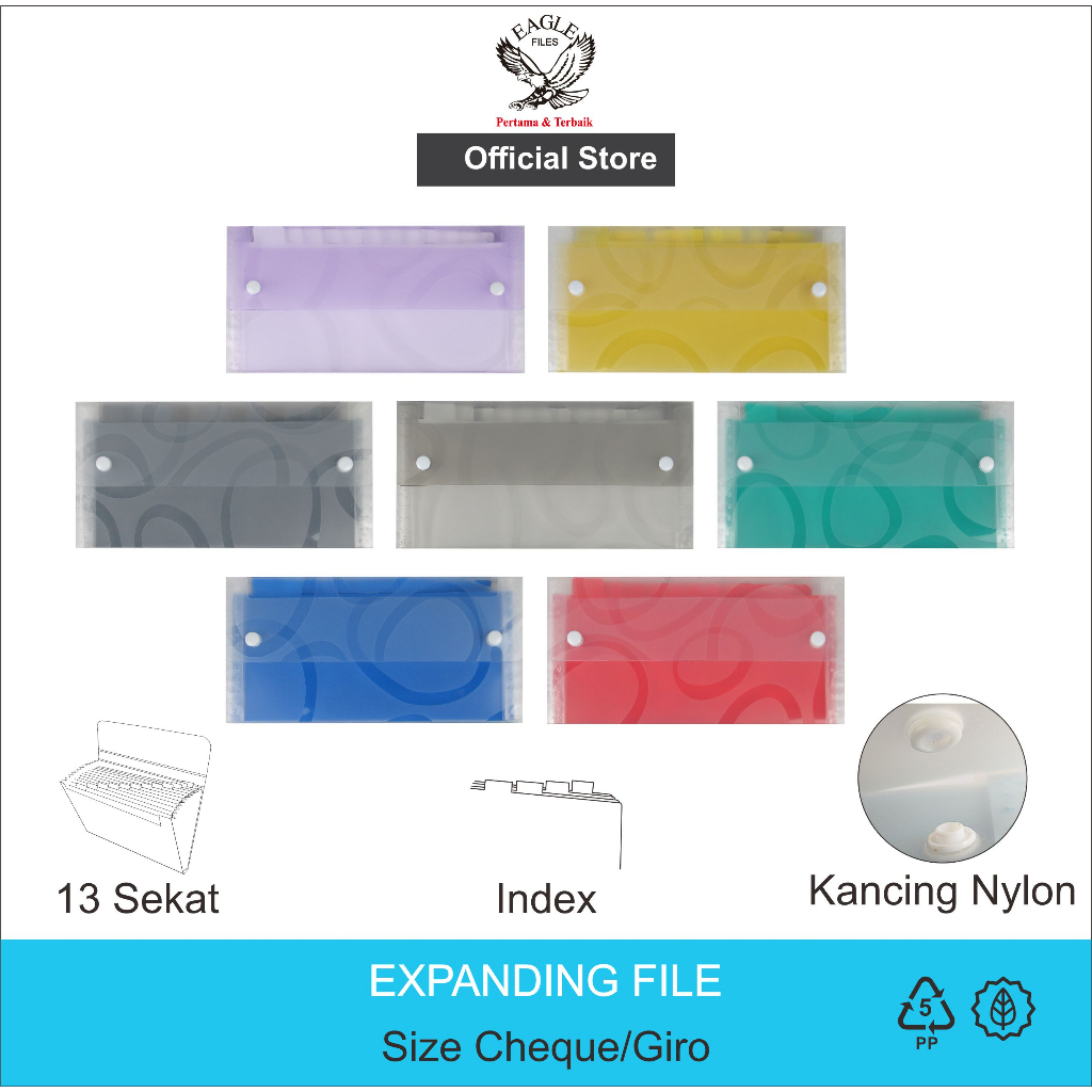Jual Expanding File EAGLE Giro Kancing Jepret Motif Oval Map Harmonika ...