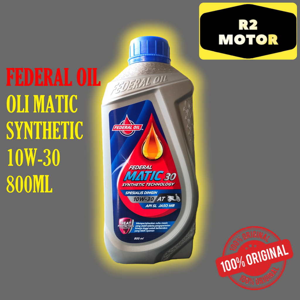 Jual OLI MESIN MOTOR MATIC FEDERAL OIL 30 10W-30 0.8L 800ML VARIO BEAT SCOOPY SPACY ORIGINAL ...
