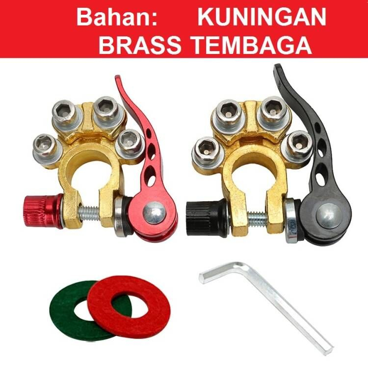 Jual Terminal Kepala Aki Mobil Bahan KUNINGAN Klem Accu Mobil Tembaga ...
