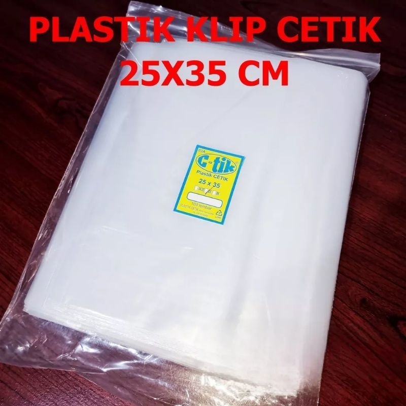 Jual Plastik Klip 25x35 Cm Ctik Tebal 05 - 100 pcs | Shopee Indonesia
