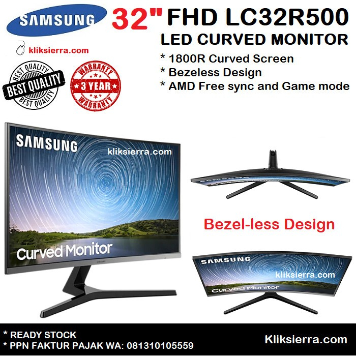 Jual SAMSUNG 32" inch LC32R500FDE FHD LED Curved Monitor LC32R500 ...