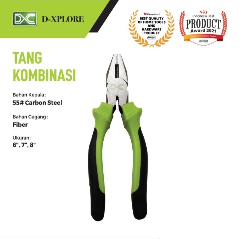 Jual D-XPLORE Tang Kombinasi Gagang Fiber 8 Inch | Shopee Indonesia