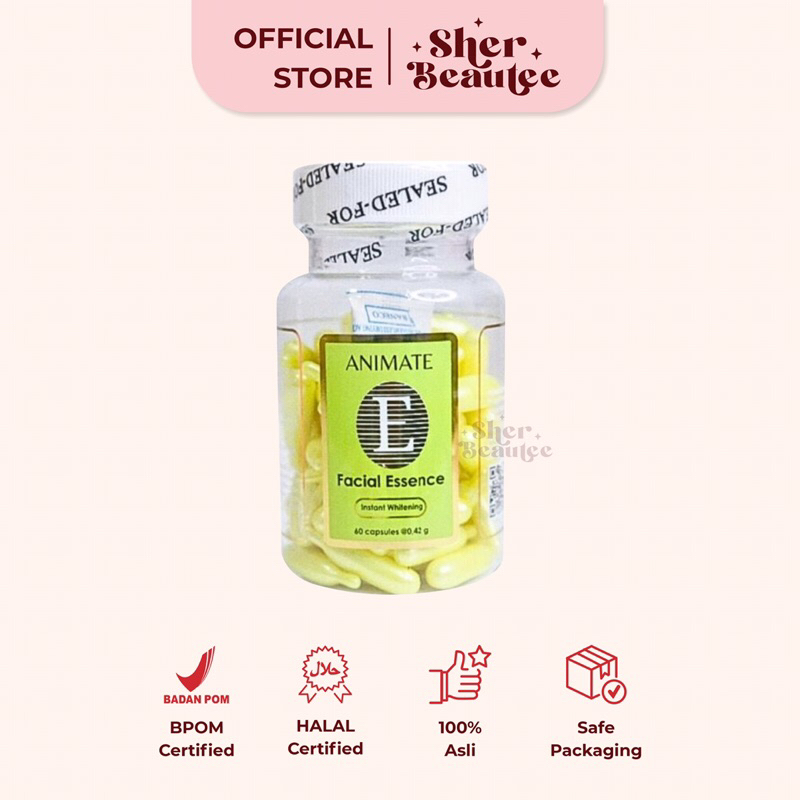 Jual Animate E Facial Essence Isi 60 Kapsul | Shopee Indonesia