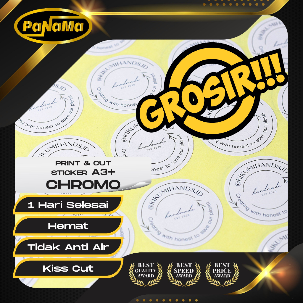 Jual Print & Cut Sticker Chromo A3+, Cetak Stiker Kromo / Bontax A3 ...