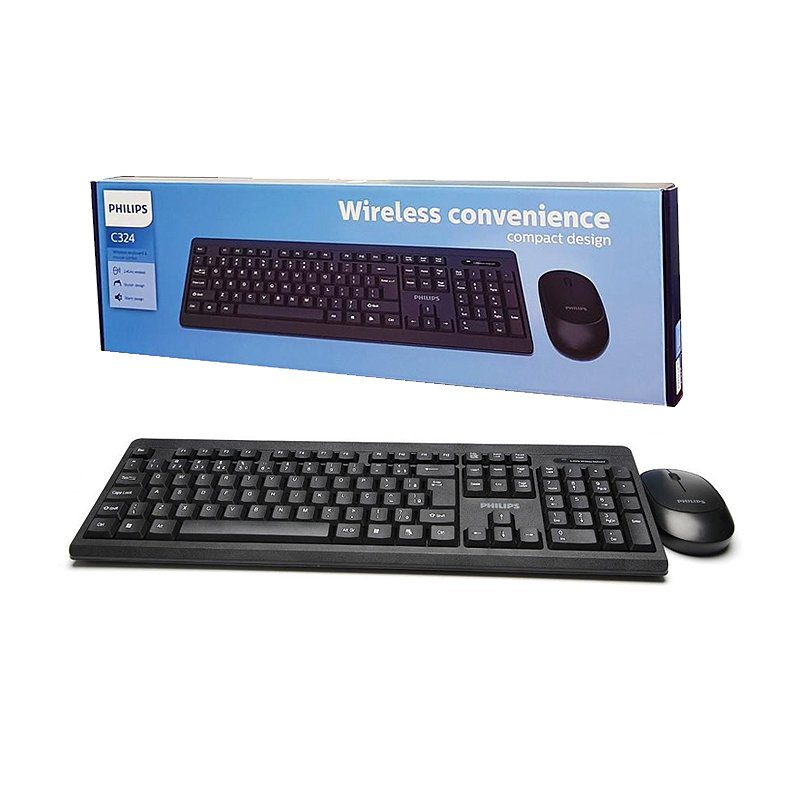 Jual KEYBOARD MOUSE WIRELESS PHILIPS C354 | Shopee Indonesia