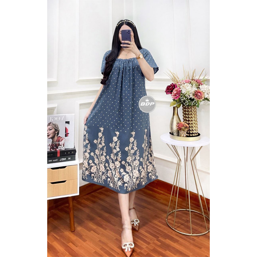 Jual Dianputri - Daster wanita Panjang Rayon Grade A Busui Resleting Depan | Daster chibi ...