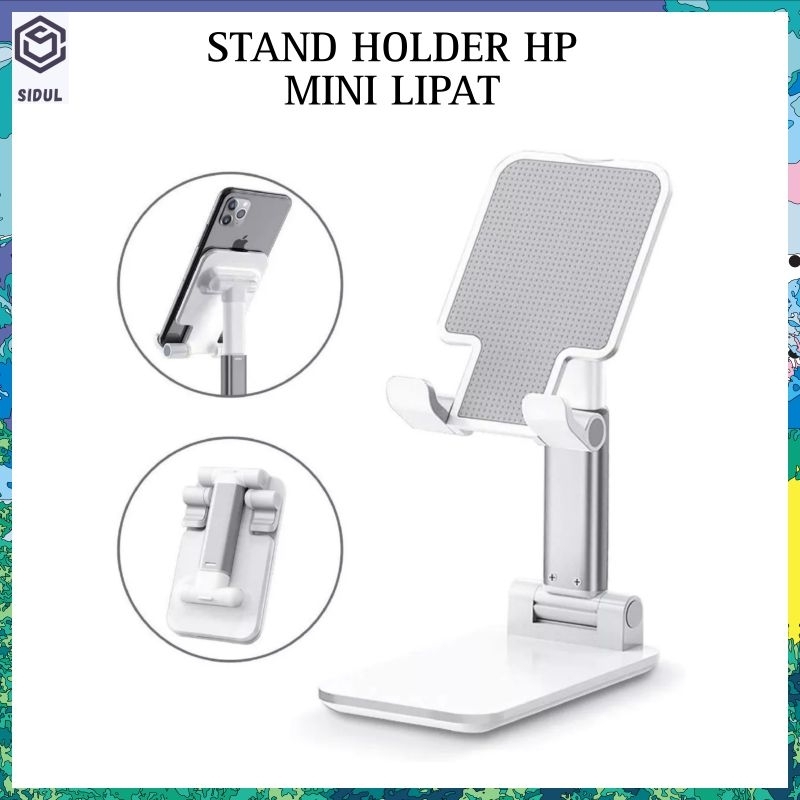 Jual PHONE HOLDER STAND HP LIPAT MINI PORTABLE / STAND HP MEJA KERJA ...