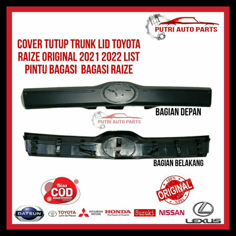 Jual Cover tutup Trunk Lid Toyota Raize original 2021 2022 List pintu ...