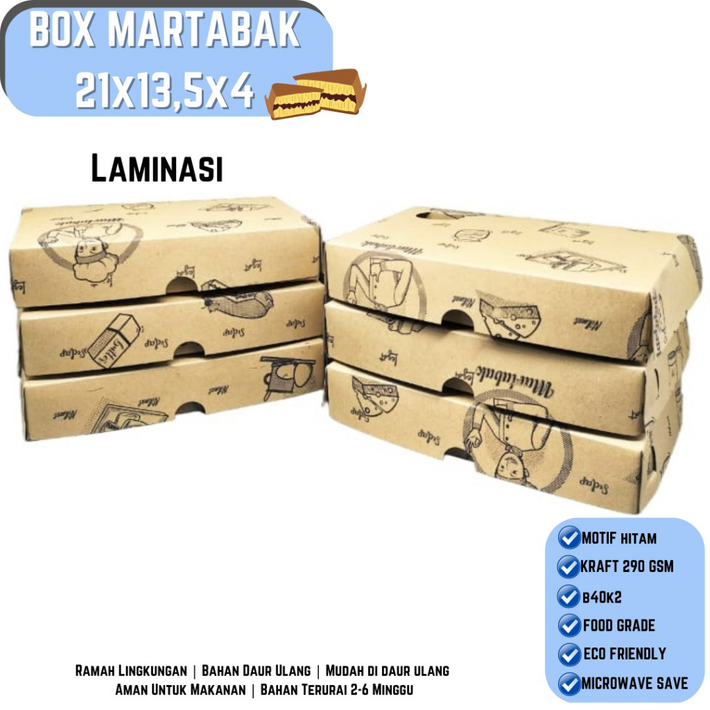 Jual Dus Martabak Box Martabak Laminasi Dalam (B40K2) | Shopee Indonesia