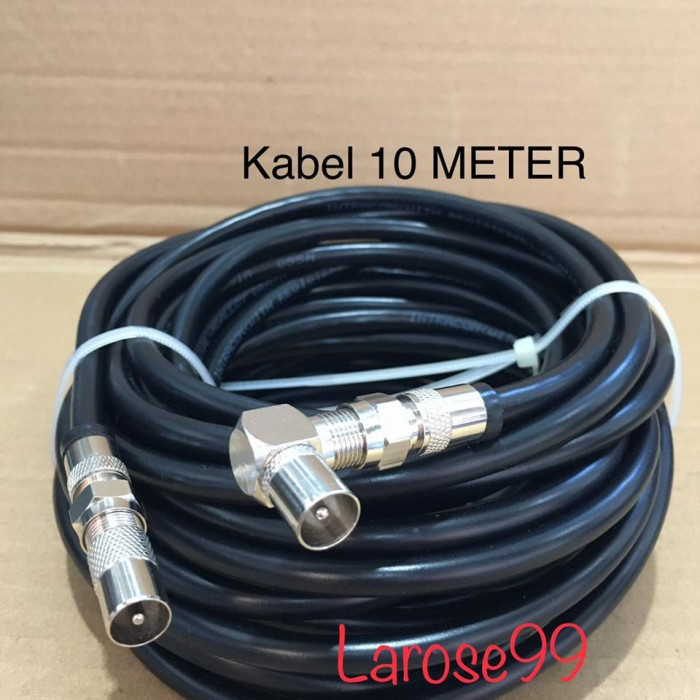 Jual Kabel ANTENA TV Jack Compression 10 METER FULL Kabel TV Male To Male | Shopee Indonesia