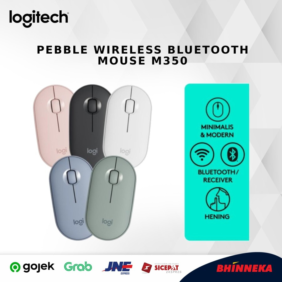Jual LOGITECH Pebble Wireless Bluetooth Mouse M350 | Shopee Indonesia