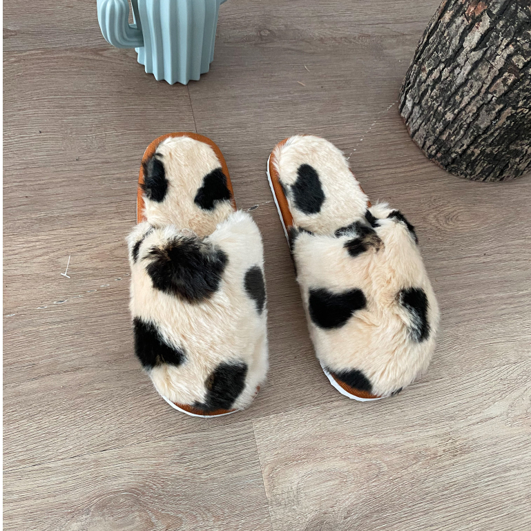 Jual Sandal rumah wanita cow F bulu import murah tebal empuk nyaman ...