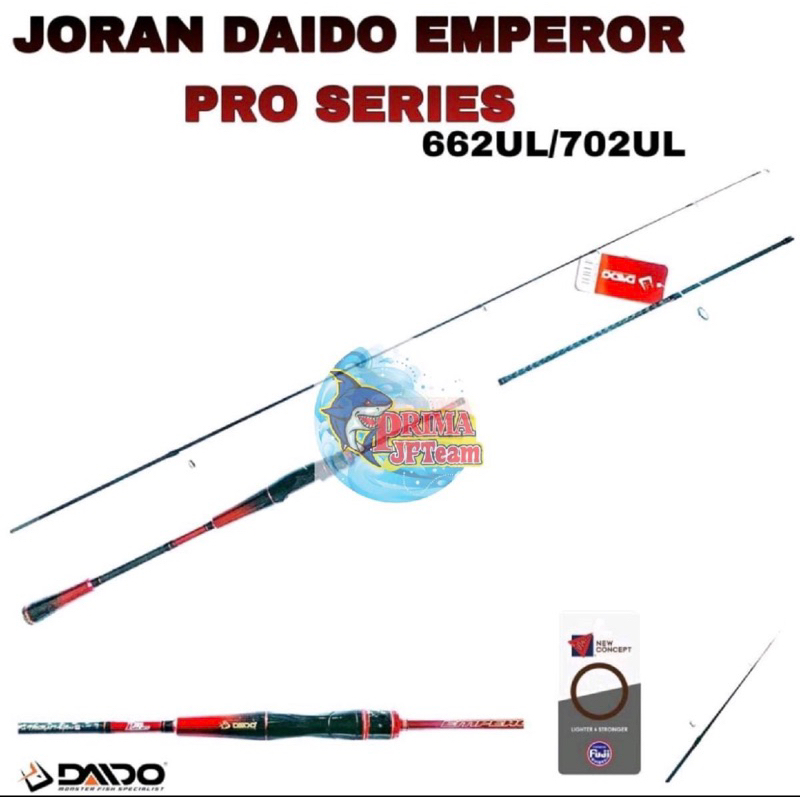 Jual Joran Casting Daido Emperor pro series spin dan bc 662/702UL free pipa | Shopee Indonesia